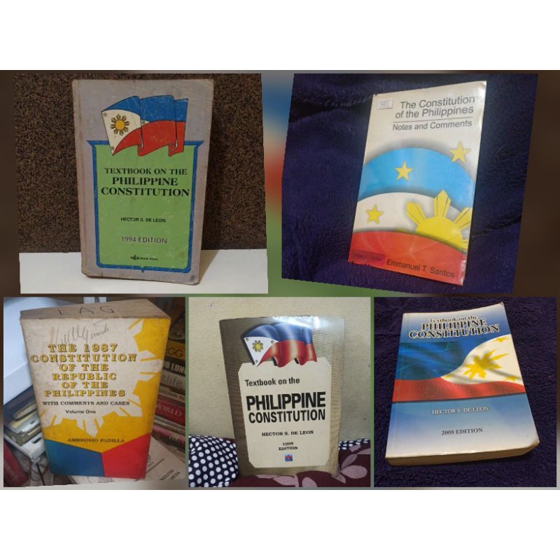 textbook on the philippine constitution 1994 1997 2008 1987 Hector De ...