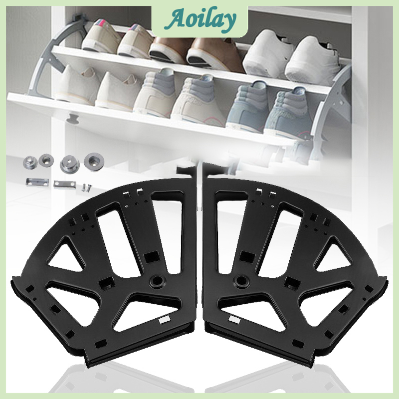 2pcs 2/3 Layers Shoe Cabinet Flip Hinges Cabinet Flip Frame Rack Shoes ...