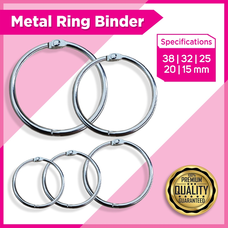 Ring Binder Metal Binding 15mm / 20mm / 25mm / 32mm / 38mm | Shopee ...