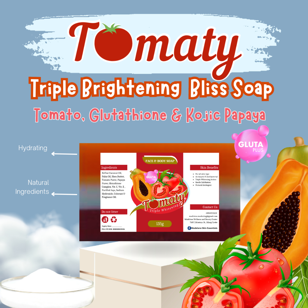 Tomaty Triple Whitening Soap 135 G | Shopee Philippines