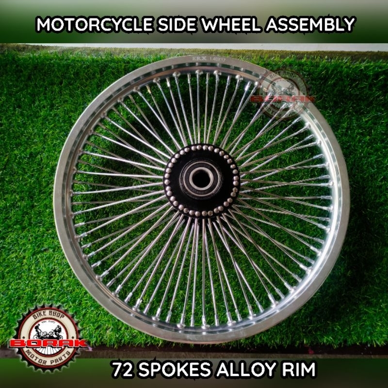 72 SPOKES SIDE WHEEL ASSEMBLY UNIVERSAL SET Free 2pcs Bearing and Axle ...