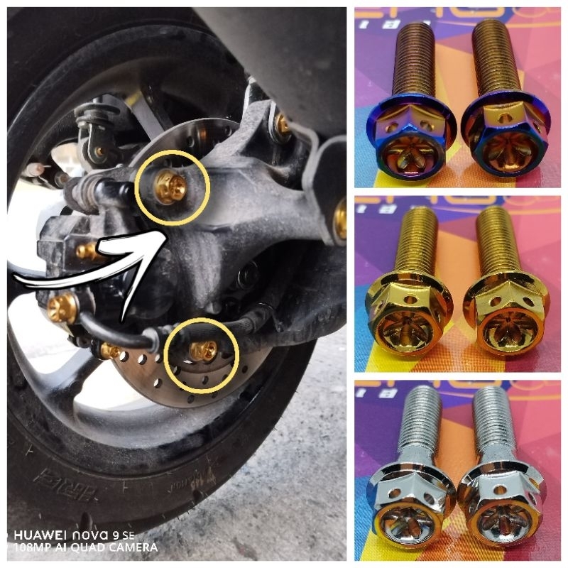 NMAX REAR CALIPER BOLT SET OF 2PCS | Shopee Philippines
