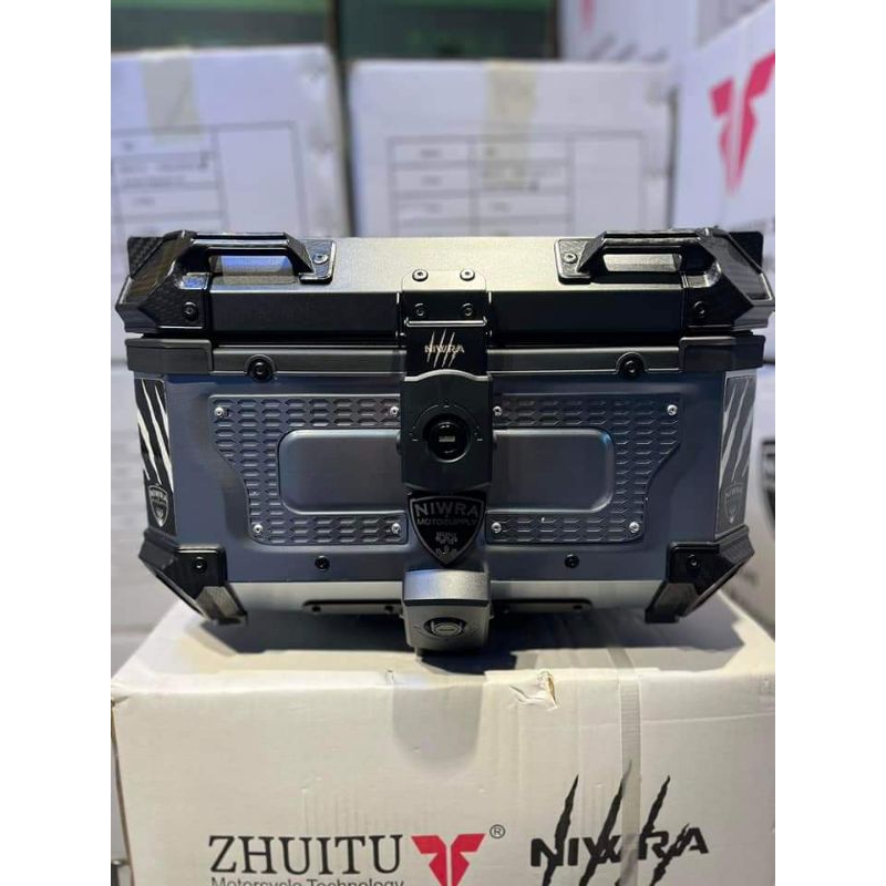 NEW ‼️ 45L-55L ALLOY TOP BOX with backrest & baseplate (COD) | Shopee ...