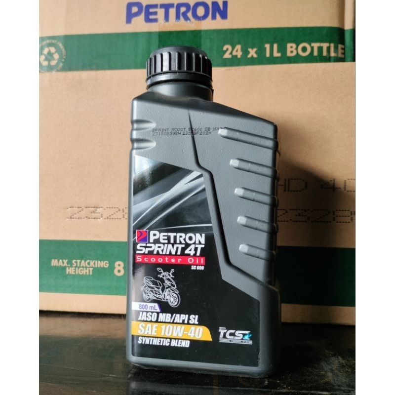Petron Sprint 4T Scooter Oil Synthetic Blend SC600 SAE 10w 40 800ML ...