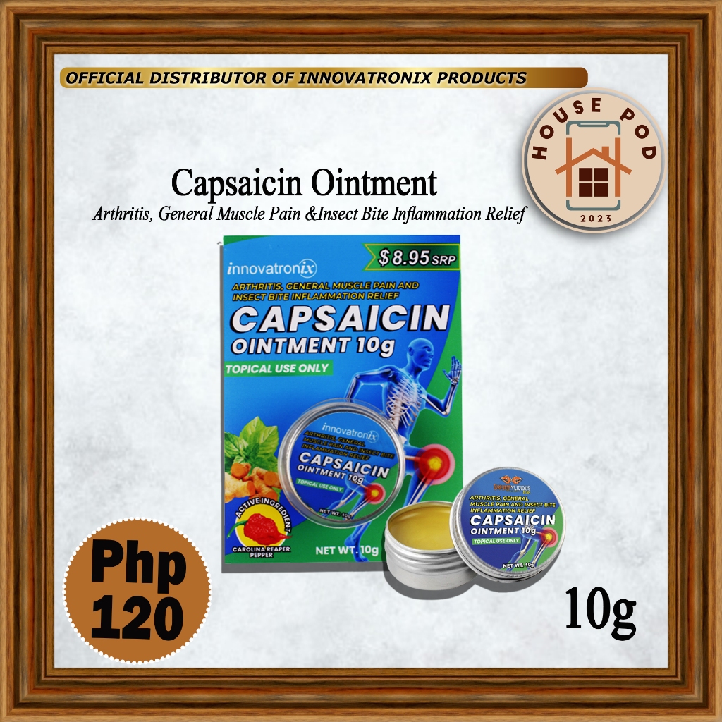 HousePod Capsaicin Ointment-10g All Natural Pain Relief Ointment with ...