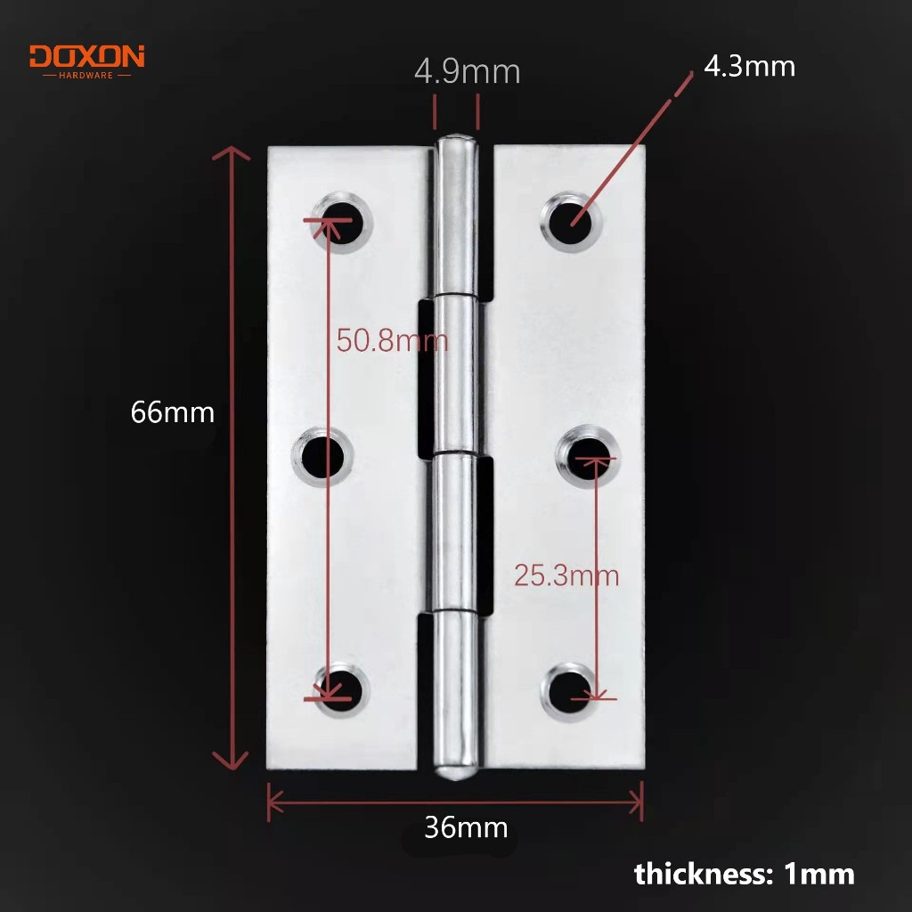 DOXON Hinges with Screws (2pcs) Door Hinges Stainless Steel Hinge for ...