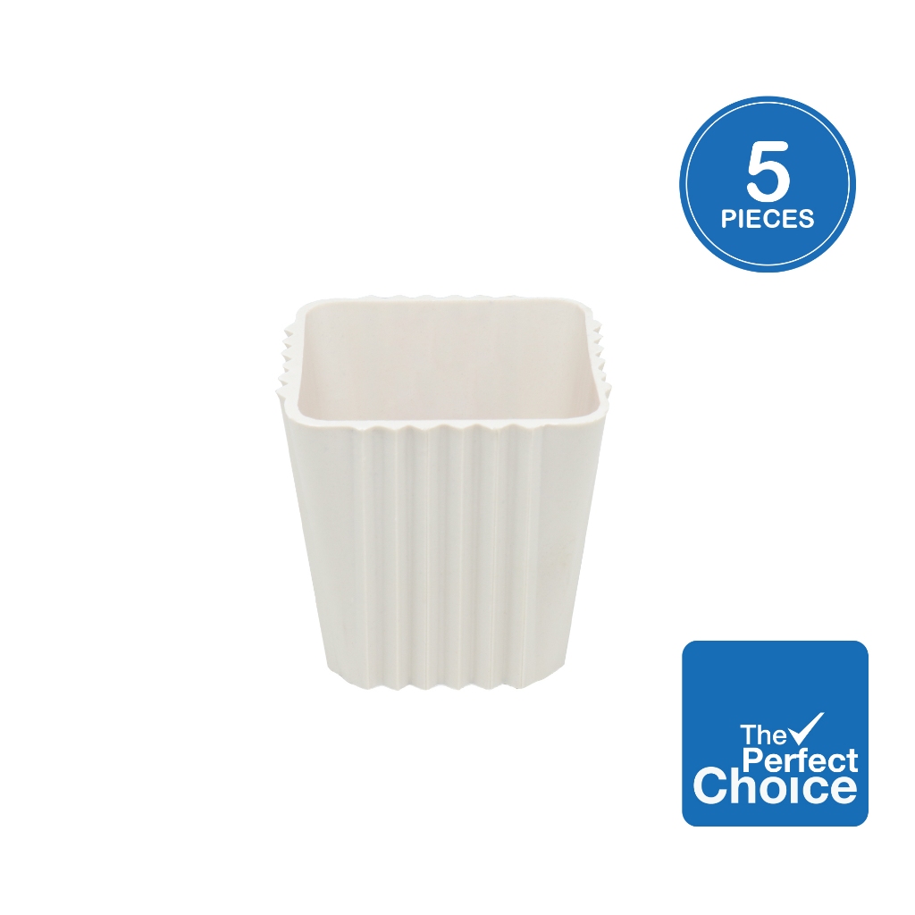 The Perfect Choice Corrugated Square Flower Pot 5 pcs for Cactus ...