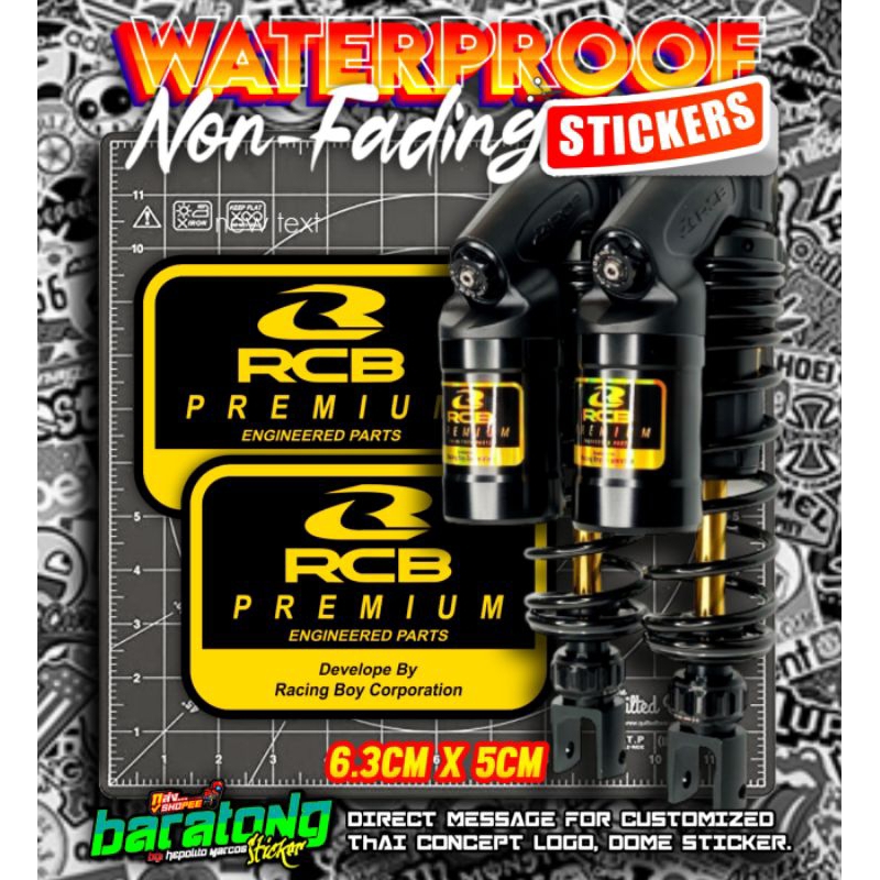 RCB SHOCK STICKER SET | WATERPROOF NON-FADING VINYL STICKER | Shopee ...