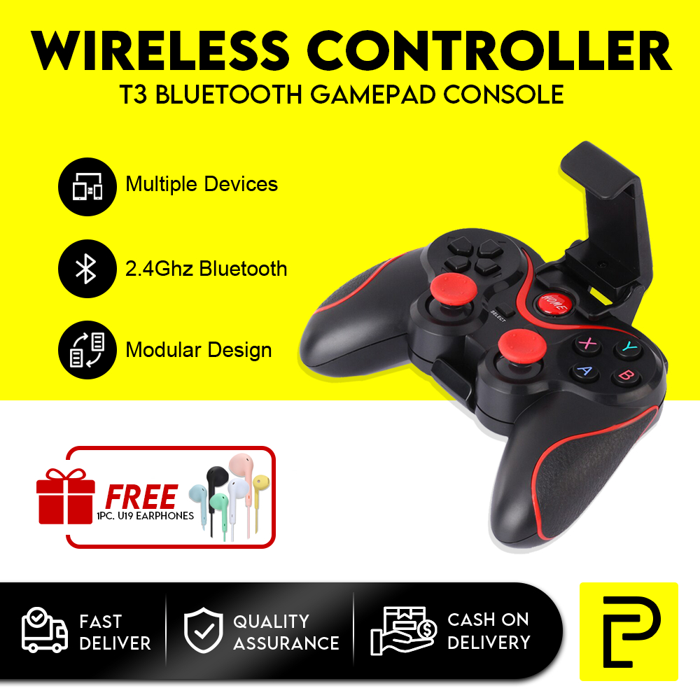 Wireless Bluetooth Gamepad Controller with Phone Holder for Smartphone ...