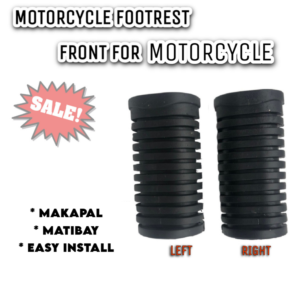 SUZUKI SMASH - Motorcycle Rubber Footrest Front Stock Type Plain Black ...