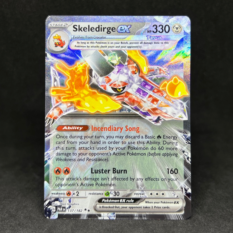 Pokemon TCG Skeledirge ex Ultra Rare 137/182 2023 Scarlet & Violet Paradox Rift | Shopee Philippines