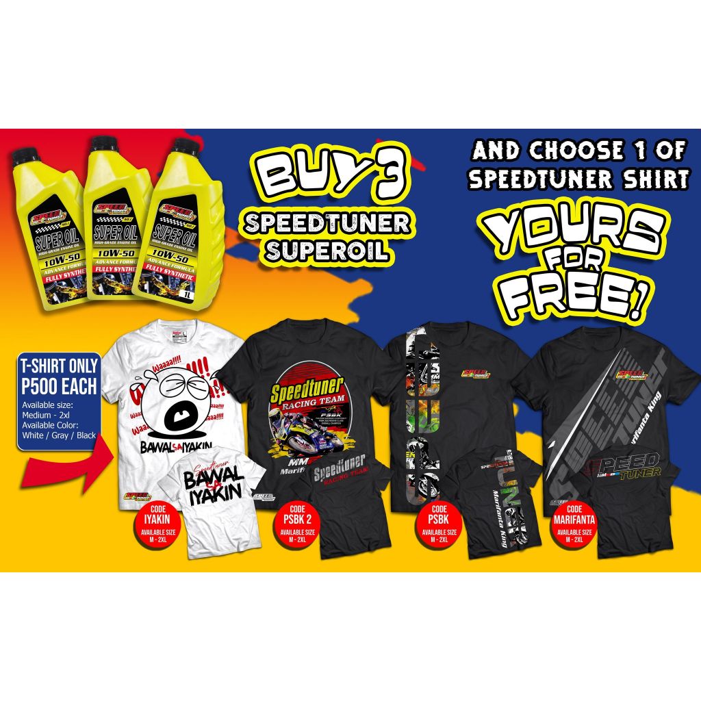 Speedtuner T Shirt (Marifanta/PSBK/Wingbell/Bawal sa Iyakin) | Shopee ...