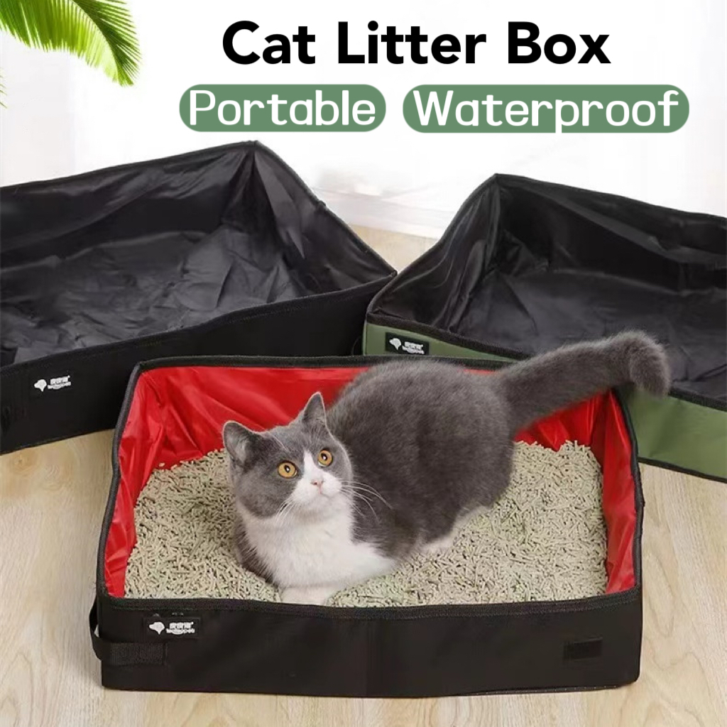 PET&HOME Portable Cat Litter Box Car Outside Toilet Oxford Travel ...