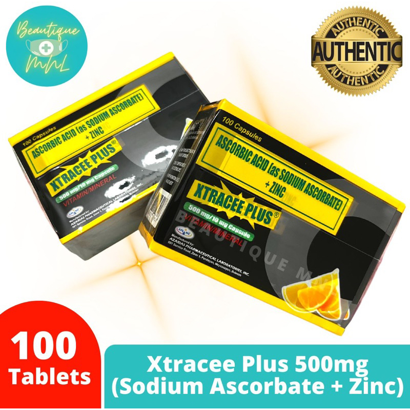 100% AUTHENTIC XTRACEE PLUS Sodium Ascorbate with Zinc (Vitamin C with ...