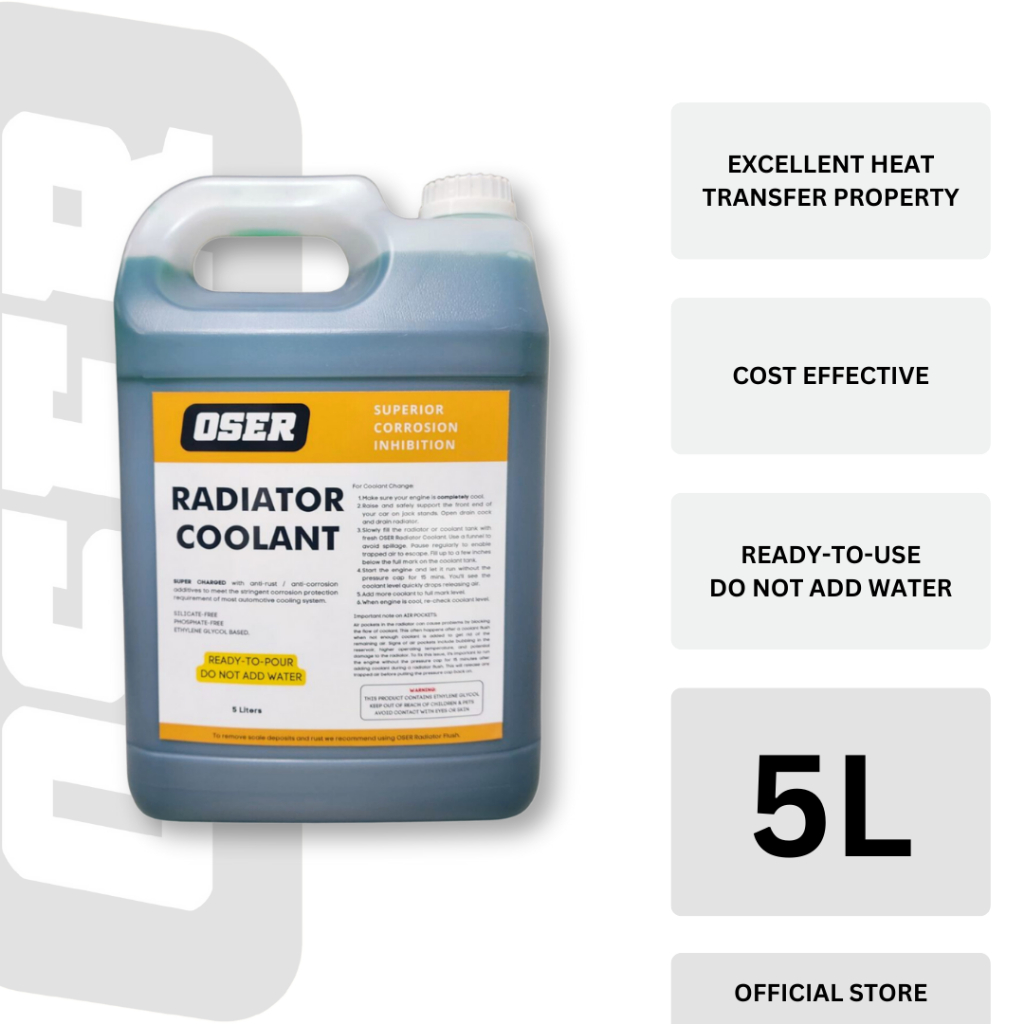 5 Liters Green Antifreeze Radiator Coolant Ready-To-Use. | Shopee ...