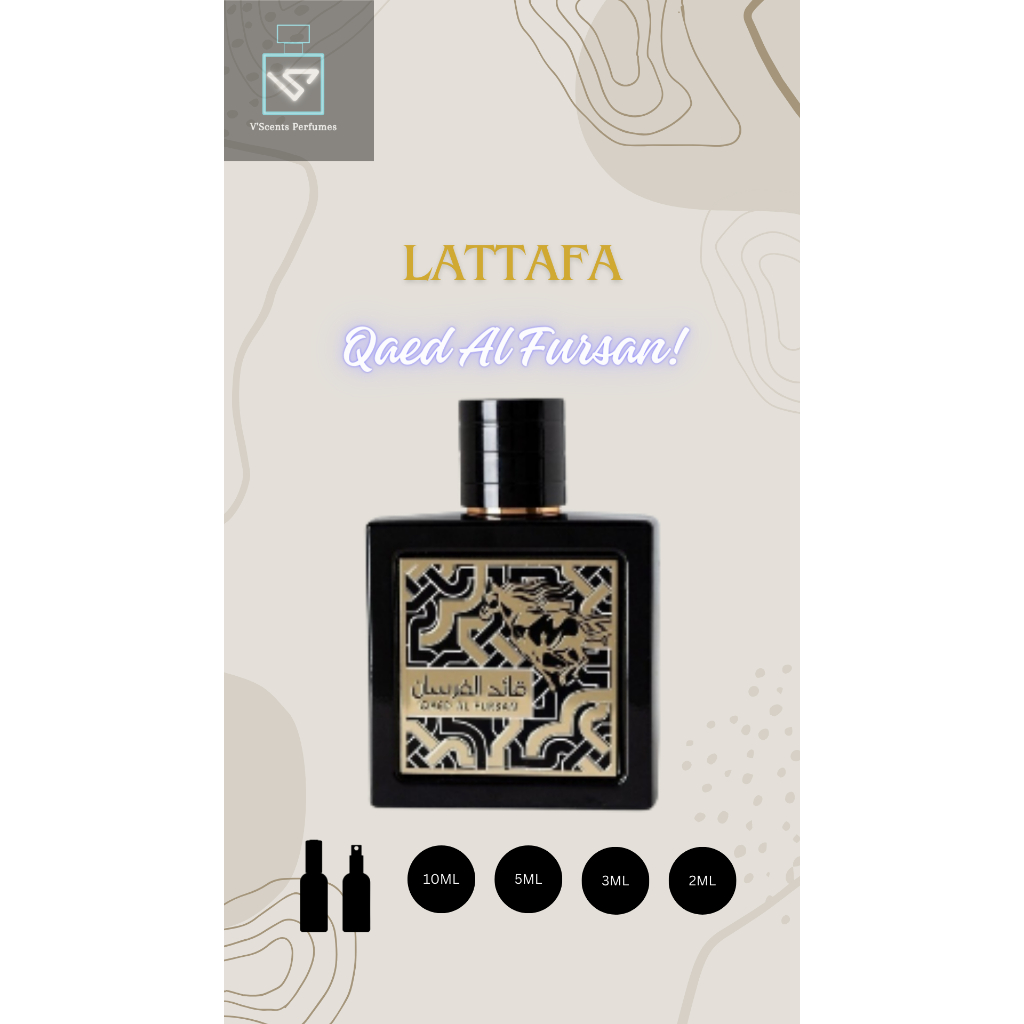 [ Lattafa ] Qaa'ed Al Fursan EDP Decant (Black XS Dupe) | Shopee ...