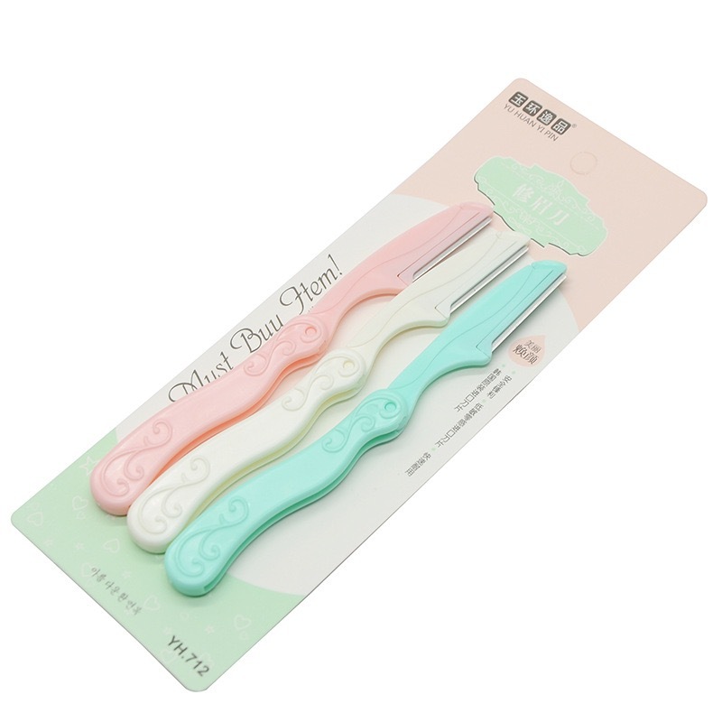 3IN1 Eyebrow Trimmer Hair Remover Set Eyebrow Blades Shaping Knife ...