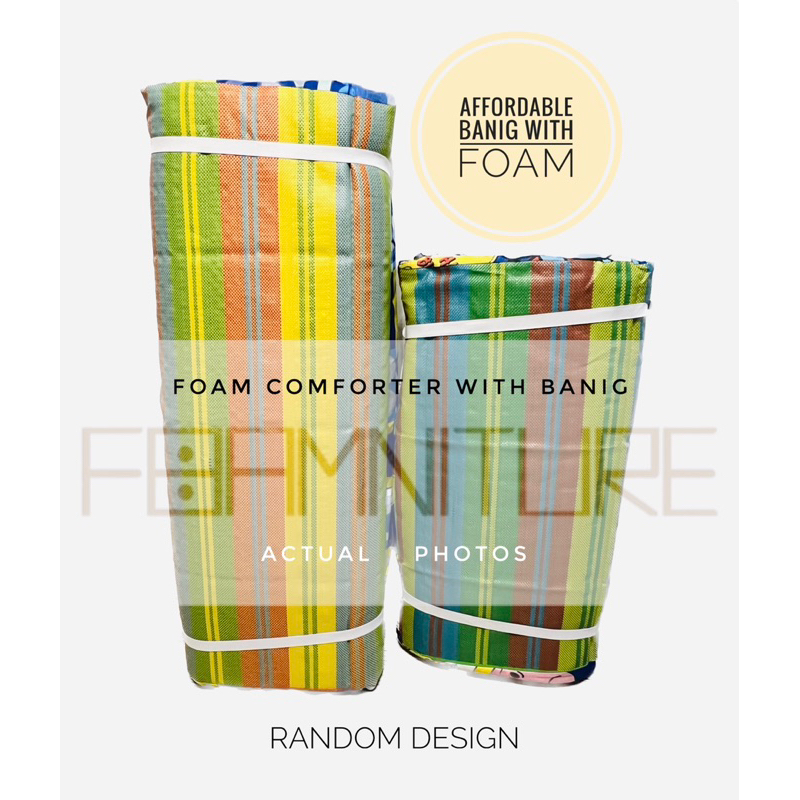 FOAM COMFORTER WITH BANIG SINGLE/DOUBLE SIZE | Shopee Philippines