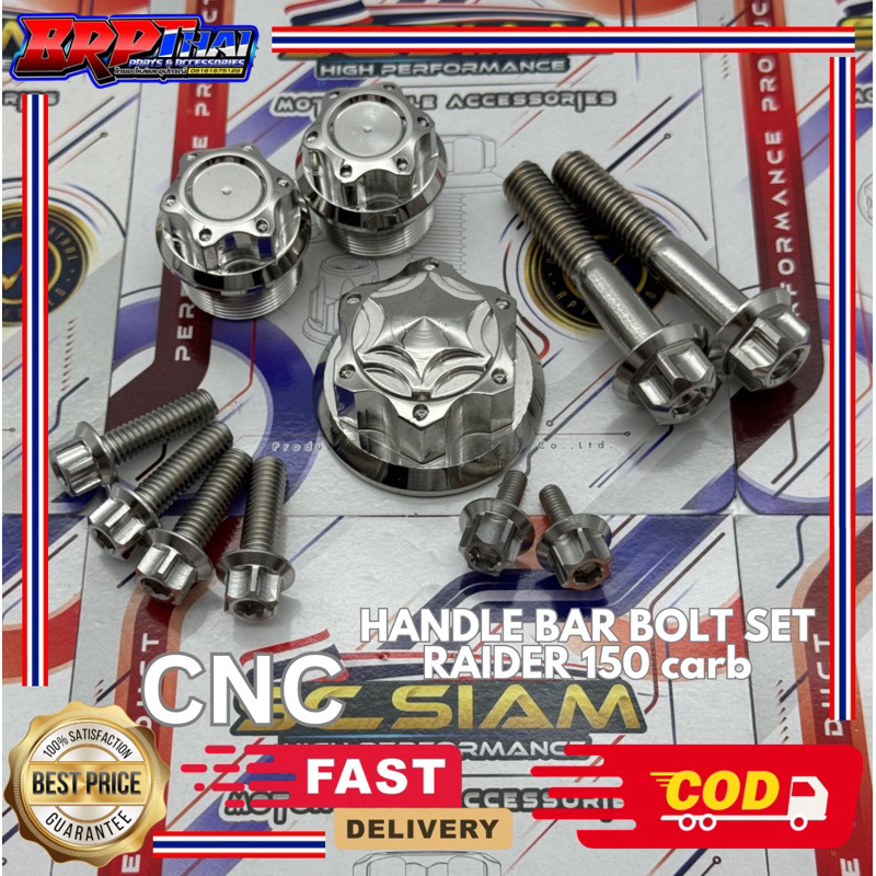 SC CIAM CNC HANDLE BAR SET FOR RAIDER 150 CARB ( 11pcs ) | Shopee ...