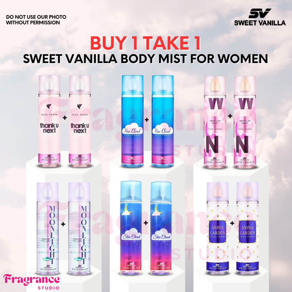 BUY 1 TAKE 1 "SWEET VANILLA BODY MIST PERFUME" COSMETICS COLLECTION- 236ML | Shopee Philippines