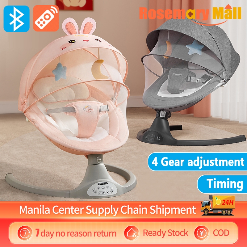 Baby Electric Rocker Bluetooth Remote Control Smart Crib/Mosquito Net ...