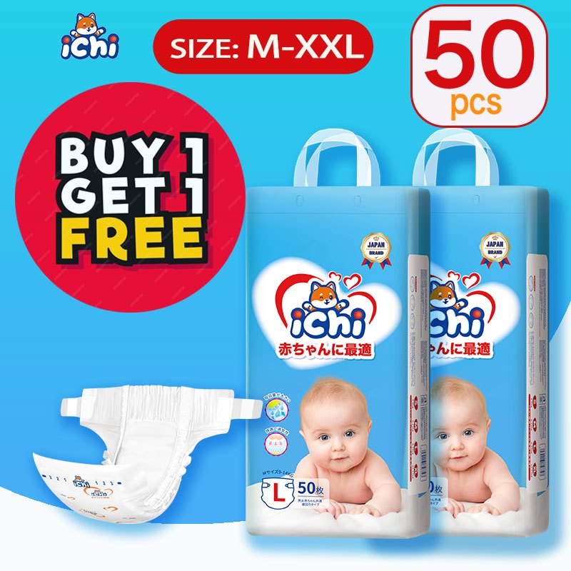 Ichi Baby Diaper Pants Buy1 Take1 Tape/Pull-up Bundle Pack Large Size S M XL XXL XXXL | Shopee ...