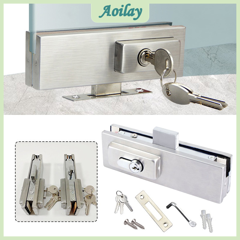 12mm Glass Door Floor Latch Stainless Steel Glass Door Lock Heavy Duty ...