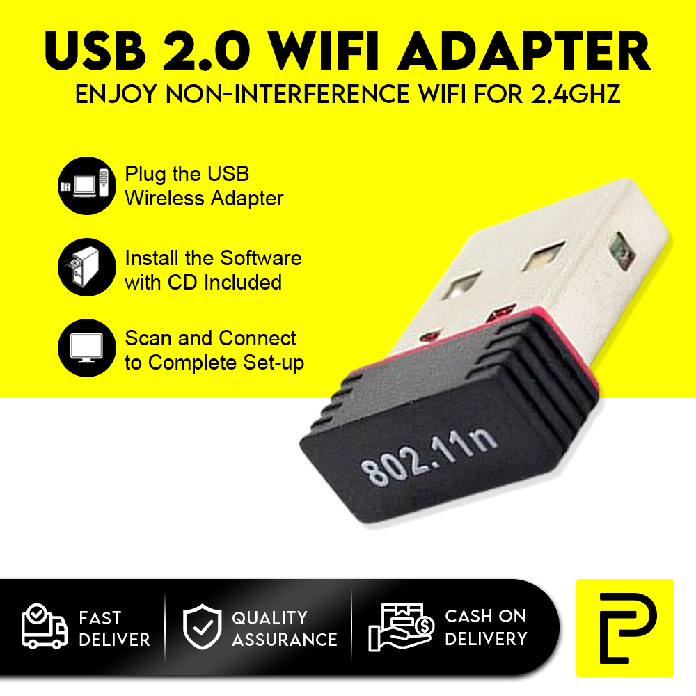 Popcorn Wireless Mini Network Card USB 2.0 Wifi Adapter Receiver 802 ...