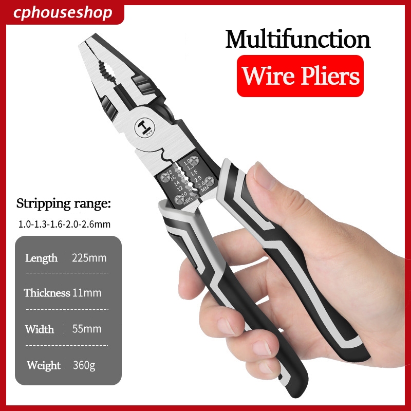 9 in1 Pliers multi tool Industrial Grade Wire Stripper Diagonal Pliers ...