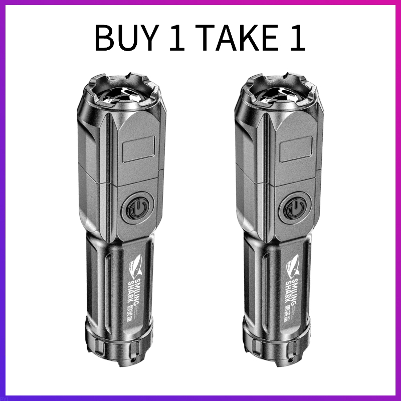 Victor T6 USB Rechargeable Super Bright Flashlight Waterproof LED Flashlight for Camping Hiking ...