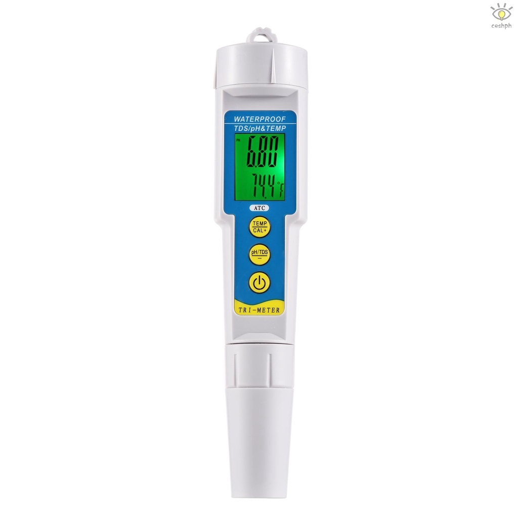 3 in 1 Water Tester Multi-parameter PH Monitor TDS PH Meter Aquarium ...
