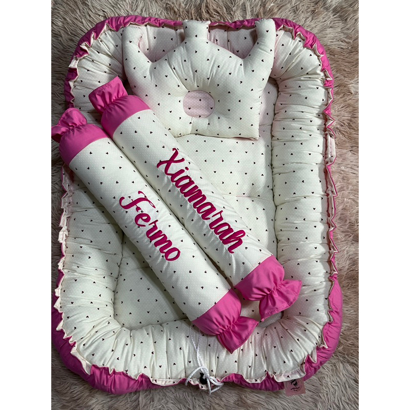 Minimalist Design Jumbo Baby Nest Set Free embroidery | Shopee Philippines