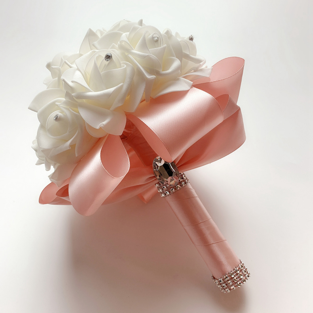 Artificial Wedding Bride Bouquet Romantic Handheld Bridesmaid Flower ...