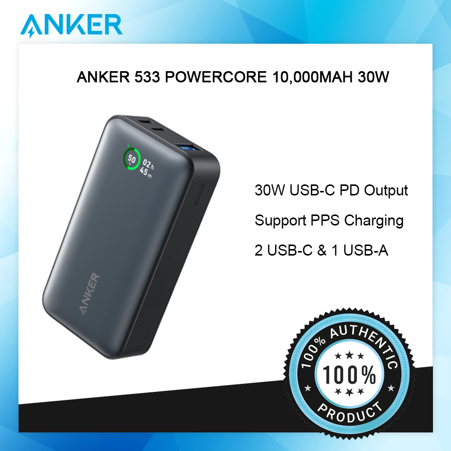 Anker 533 Powerbank 10,000mAh PowerCore 30W | Shopee Philippines