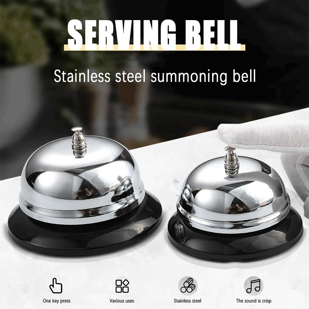 Stainless Steel Service Bell Call Bell Service Ring Kitchen Hotel Bell ...