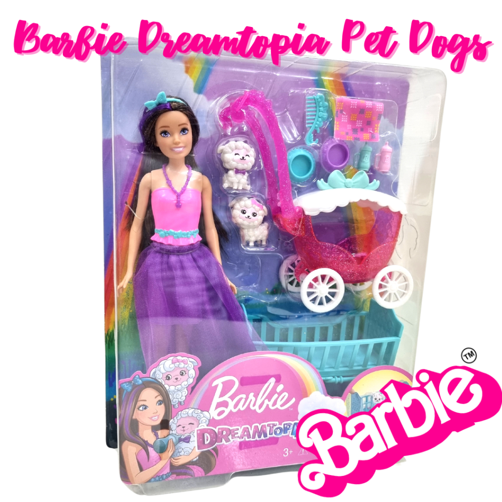 Original Barbie Dreamtopia Pet Dogs Puppies Barbie Dolls with ...