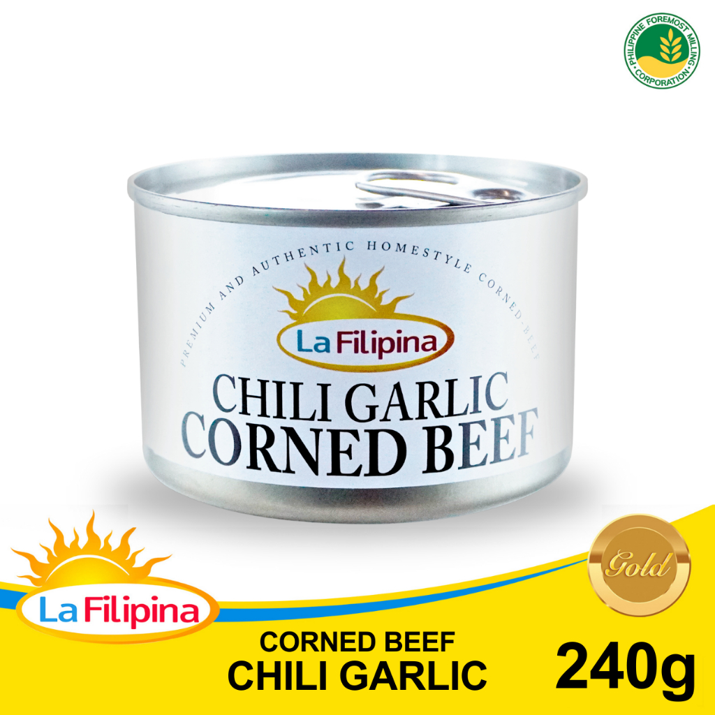 La Filipina Corned Beef Chili Garlic 240g | Shopee Philippines