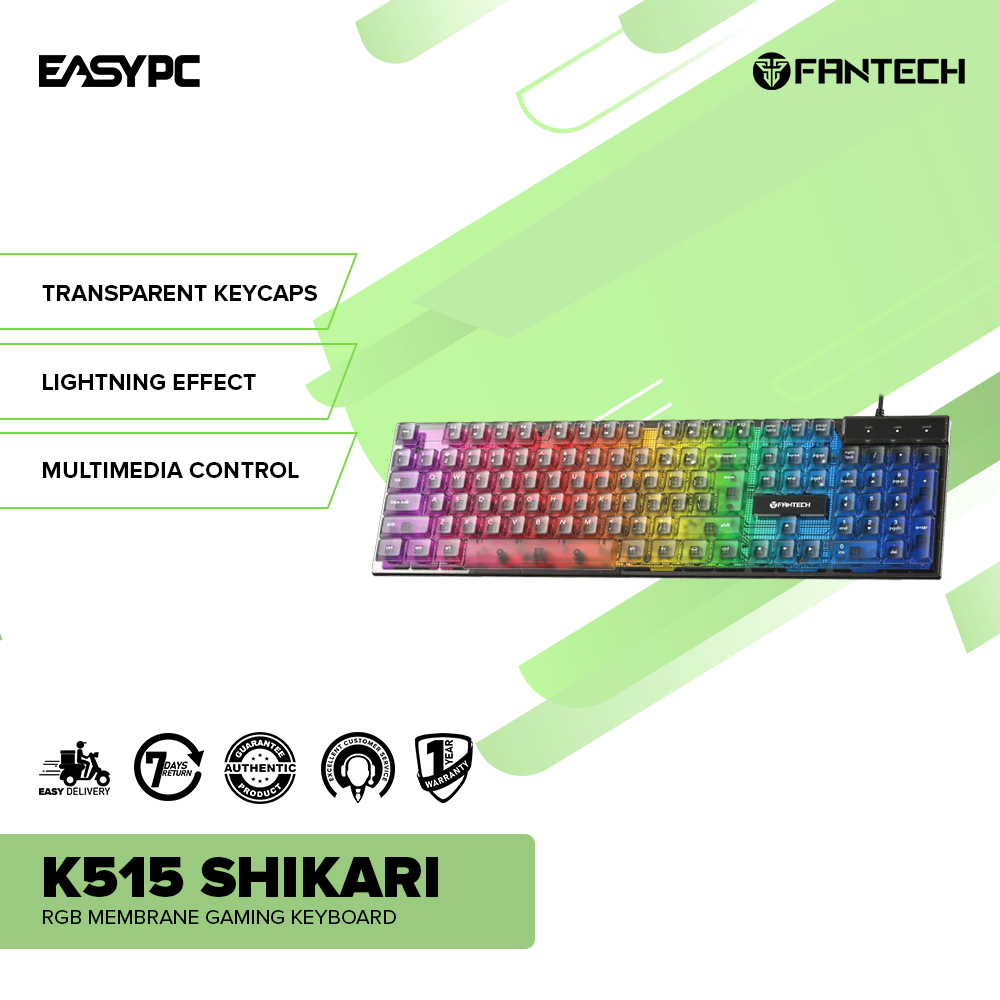 EasyPC| Fantech K515 SHIKARI Gaming Keyboard| RGB Membrane|Wired | Shopee Philippines