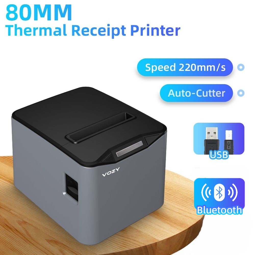 VOZY G80 80mm Thermal Receipt Printer Bluetooth + USB Pos Printer ...