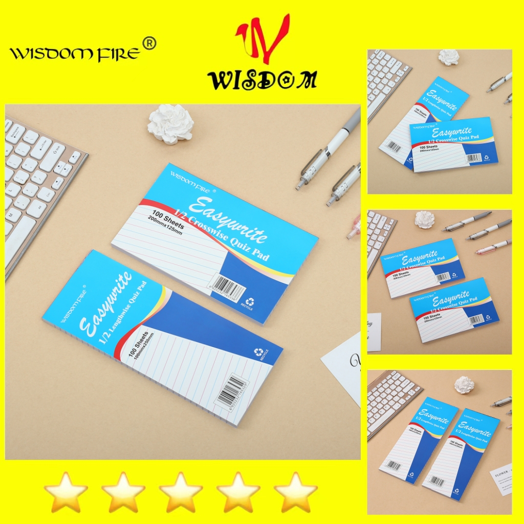 WISDOM 1PAD 100sheets 1/2 WRITING PAD PAPER (Individual OPP bag ...