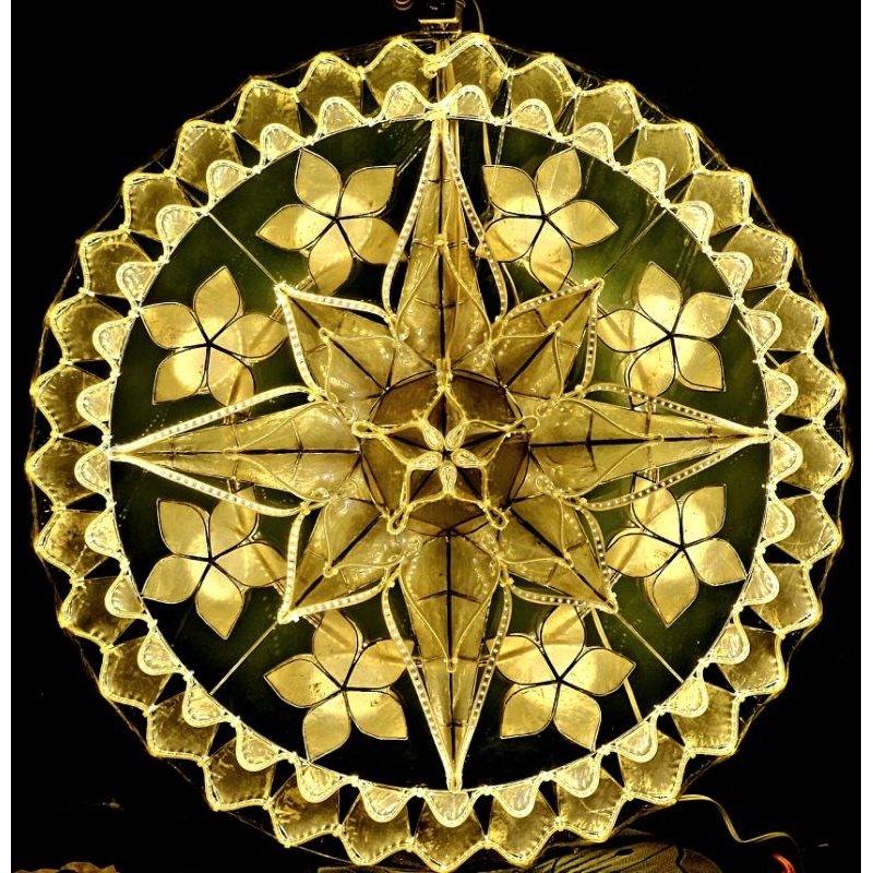 XL 32" WARM Pampanga Capiz Parol Christmas Lantern 220v Export Quality ...