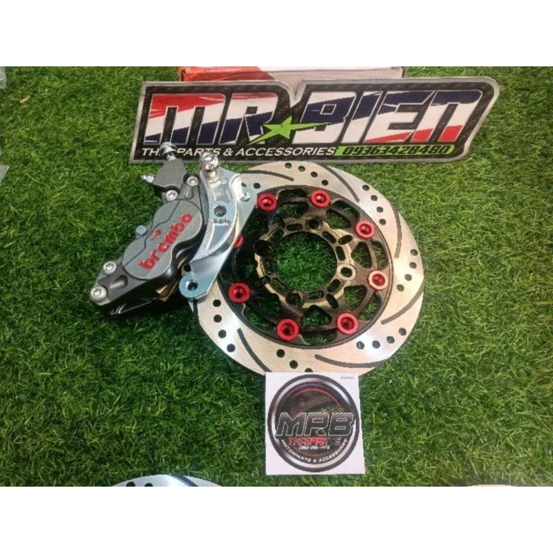 Brake caliper set gray with disc for mio sporty/fino/soul carb/M3 ...