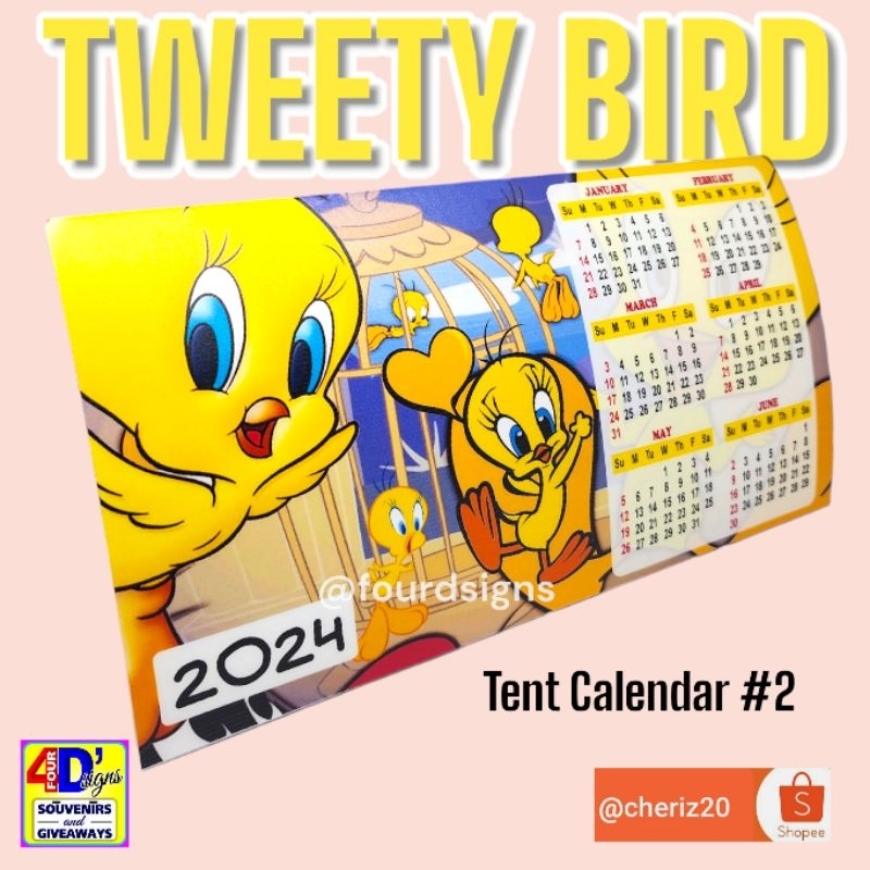 Tweety Bird 2024 Page Calendar / Tent Calendar | Shopee Philippines