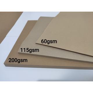 Kraft Paper (Sizes: A4 | Long | 10x10 | 12x12) [60gsm/115gsm/200gsm] 50 ...