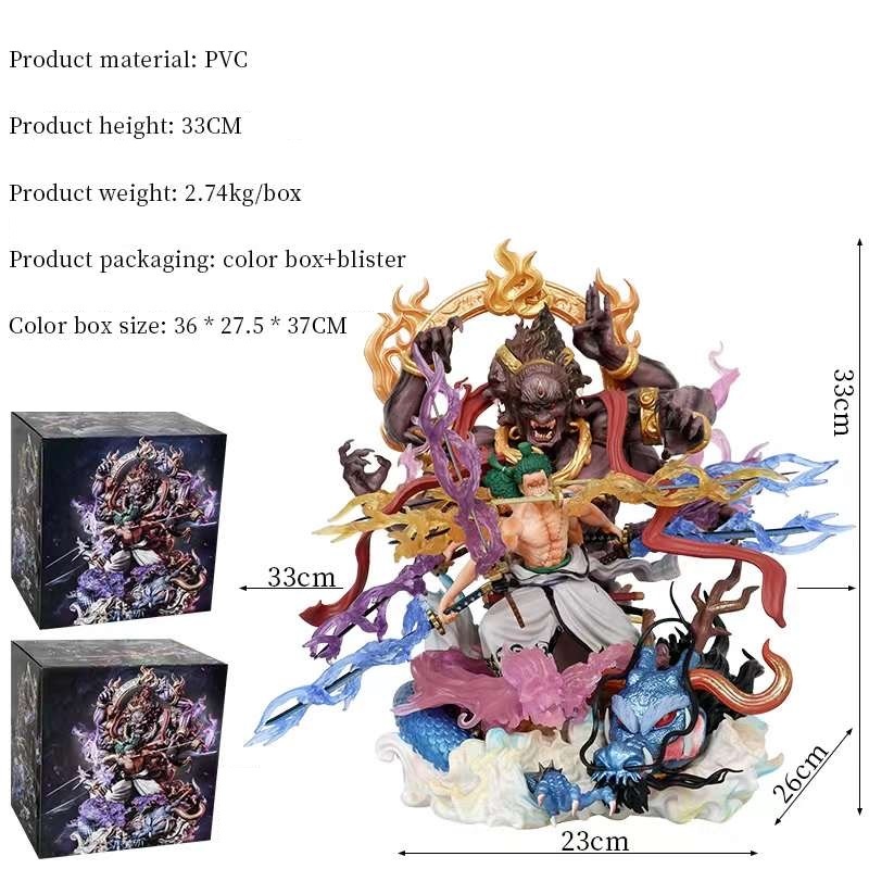 One Piece Zoro Roronoa Zoro Nine Blades Ghost Asuna Zoro 33cm ...