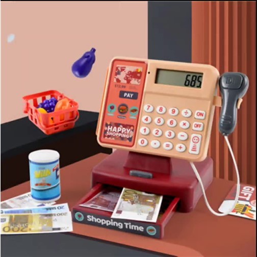 Shopping Toy Set Pretend Play Cash Register Kit Supermarket Shopping ...