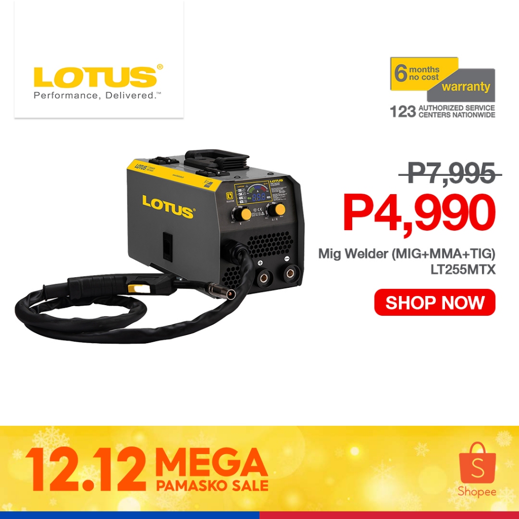 Lotus Mig Welder (MIG+MMA+TIG) LT255MTX - Power Tools | Welding Tools ...