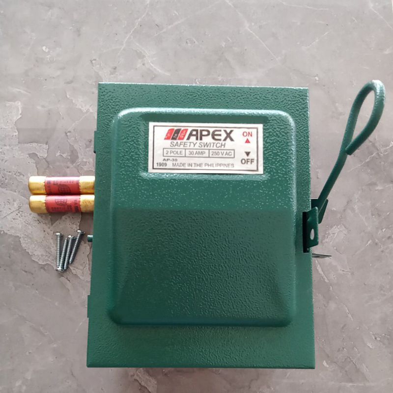 Local Made Safety Switch 30amp Fuse Box 2 Pole Electrical Green Free ...