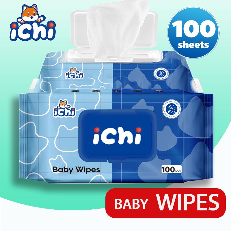 Ichi Baby Wipes 100sheets for Baby Wipe for kids Newborn Skin-friendly | Shopee Philippines