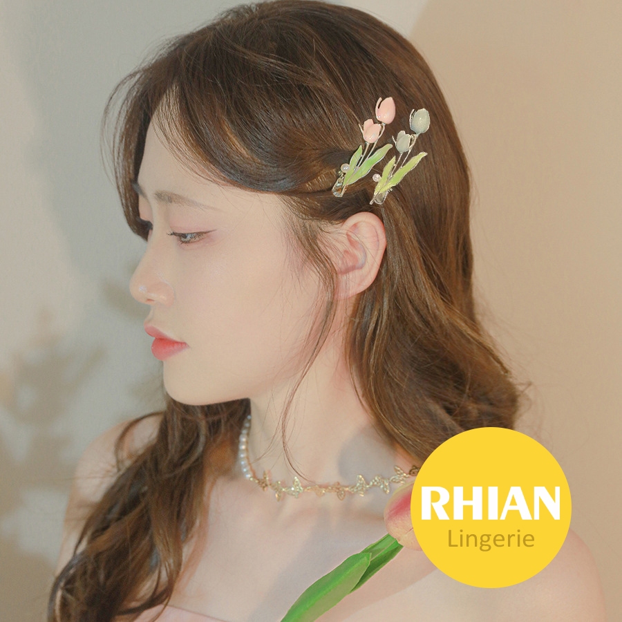 Rhian Fashionable Tulip Hair Clip Elegant Bangs Clip Barrette Flower ...